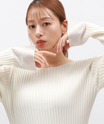 【WEB先行予約】12ゲージリブ袖シアープルオーバー | [公式]ラコレ（LAKOLE）通販